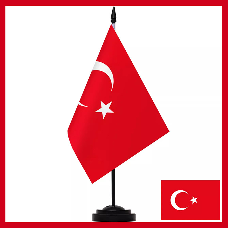 Turkey Desktop Flag Desk National Flag(Solid Flagpole) | Shopee Singapore