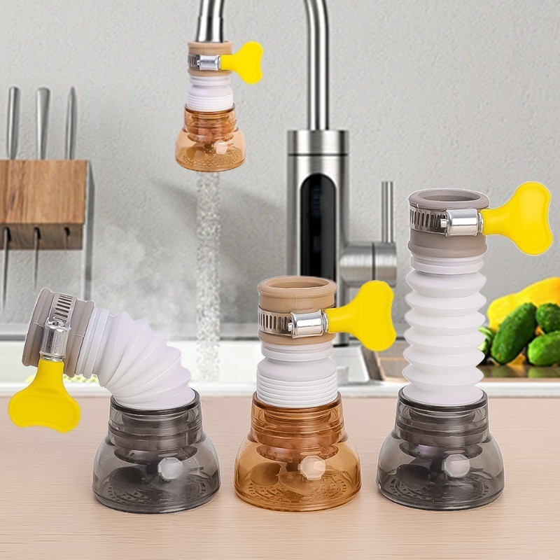 Splash-proof Flexible Transparent Faucet Filter/Foldable 360 Rotating ...