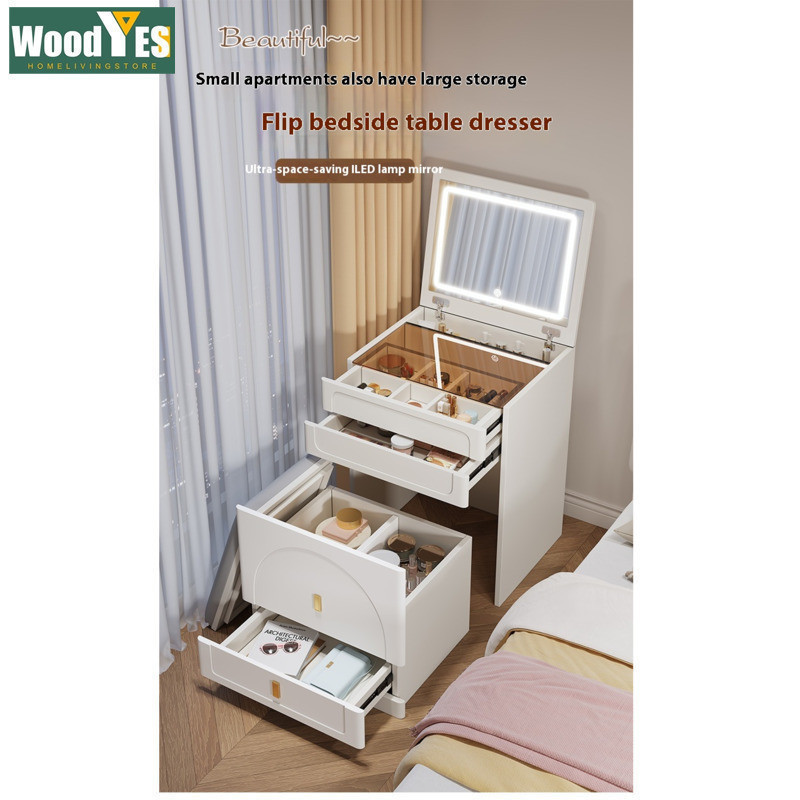 flip top dressing table simple and modern bedroom bedside table ...