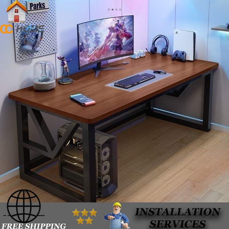CCJJHZ Computer Desk Home Desktop Gaming Table Simple Computer Desk Bedroom Study Table | Shopee ...