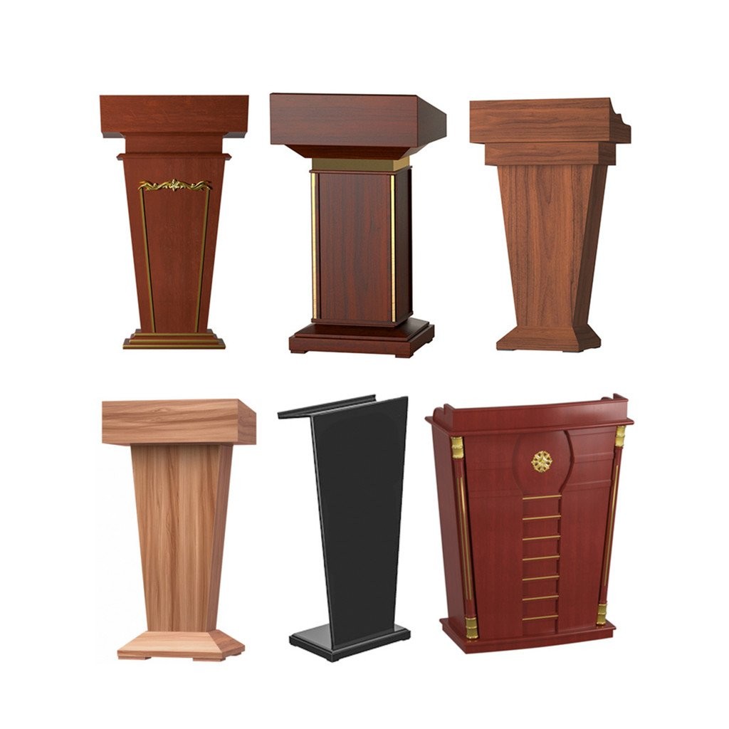 Solid Wood Rostrum Speaker's Platform School Podium Teacher Lecture ...