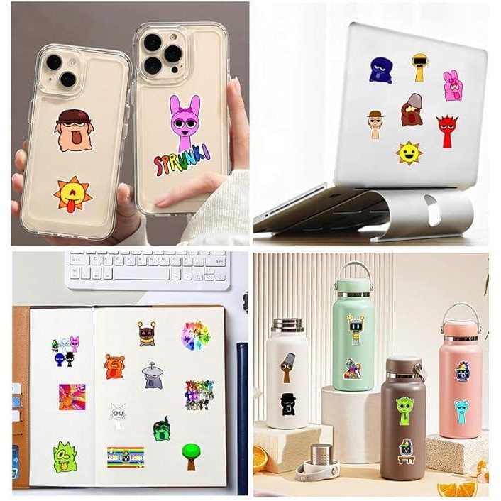 Incredibox Sprunki Stickers 50pcs Sprunki Game Stickers Waterproof ...