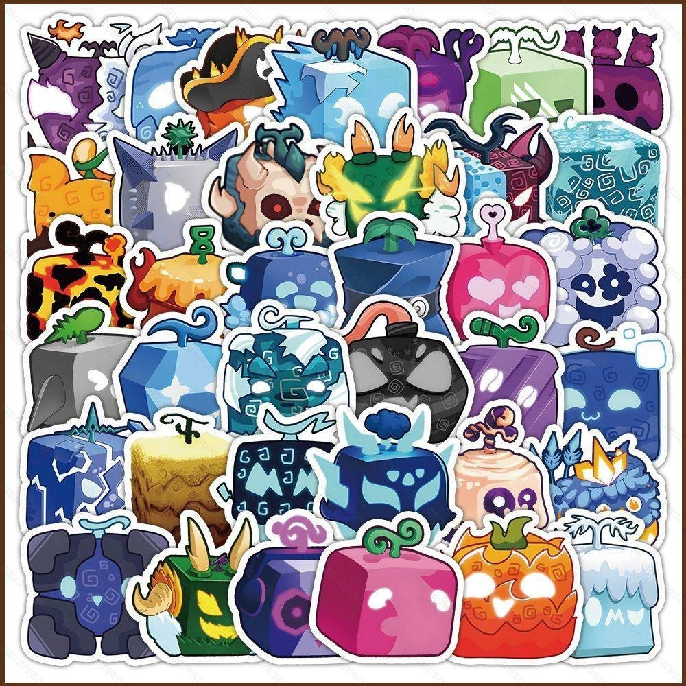 squar1 60pcs BLOX FRUITS Stickers Guitar Suitcase Cup Laptop Graffiti ...