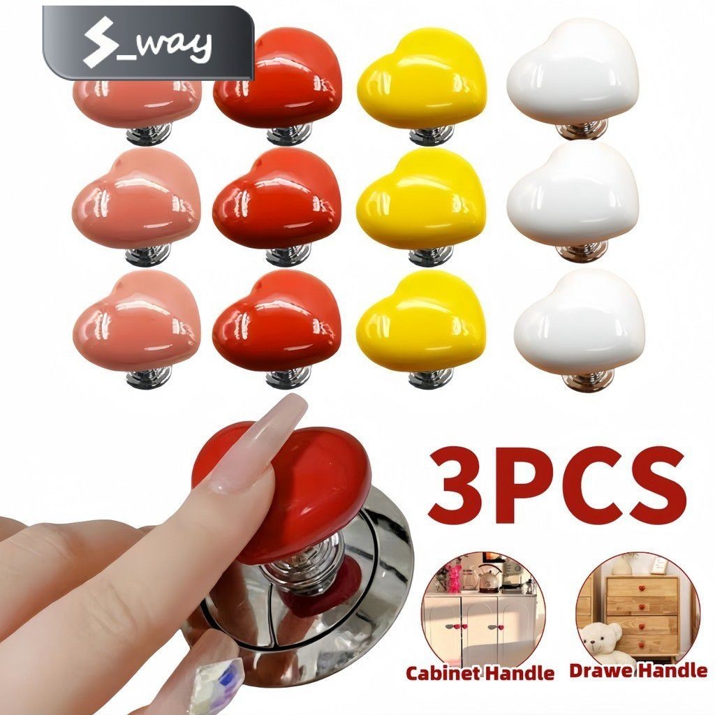 3pcs/set Flush Toilet Push Button Heart Shaped Toilet Presse Toilet ...