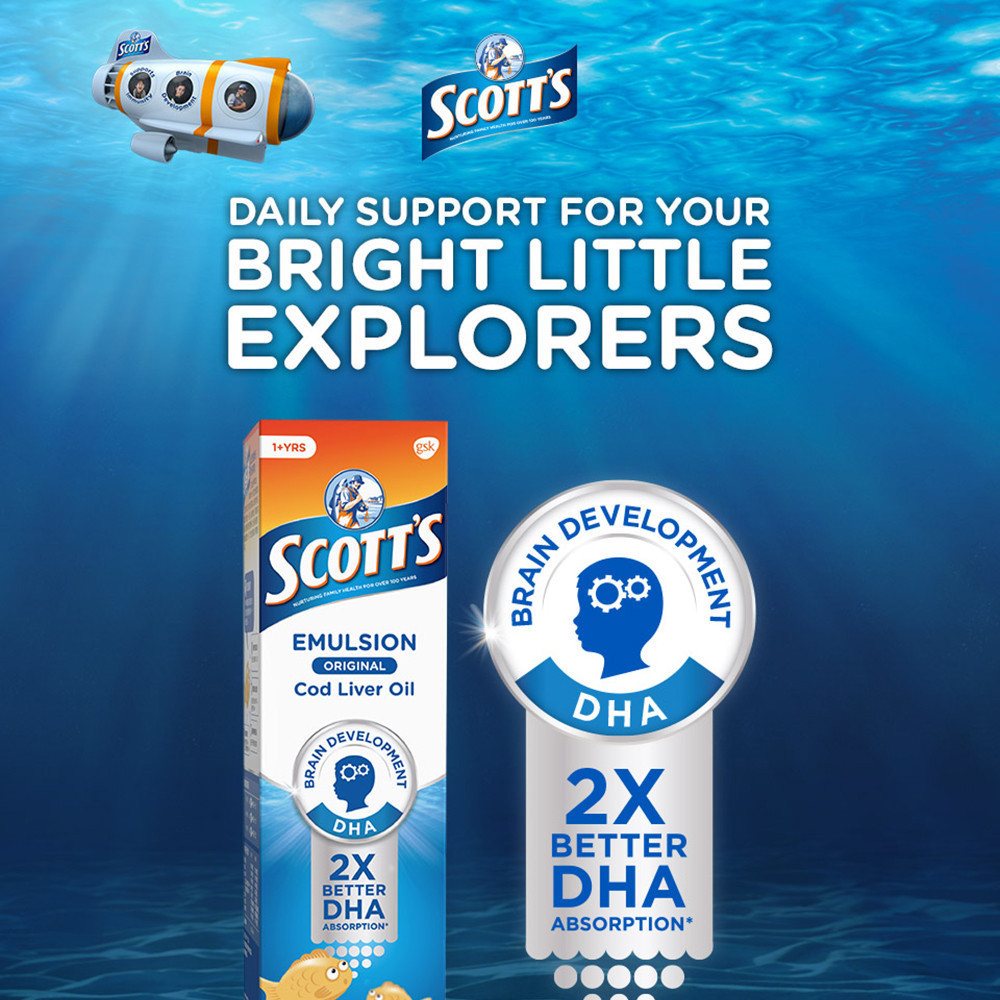 [3 Packs] SCOTT'S Emulsion Cod Liver Oil with Omega 3 Fatty Acid DHA ...