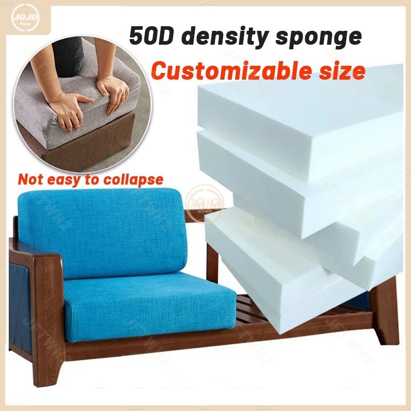 Custom Size 50D High-Density Sponge Sofa Cushion Thickened Hardened ...