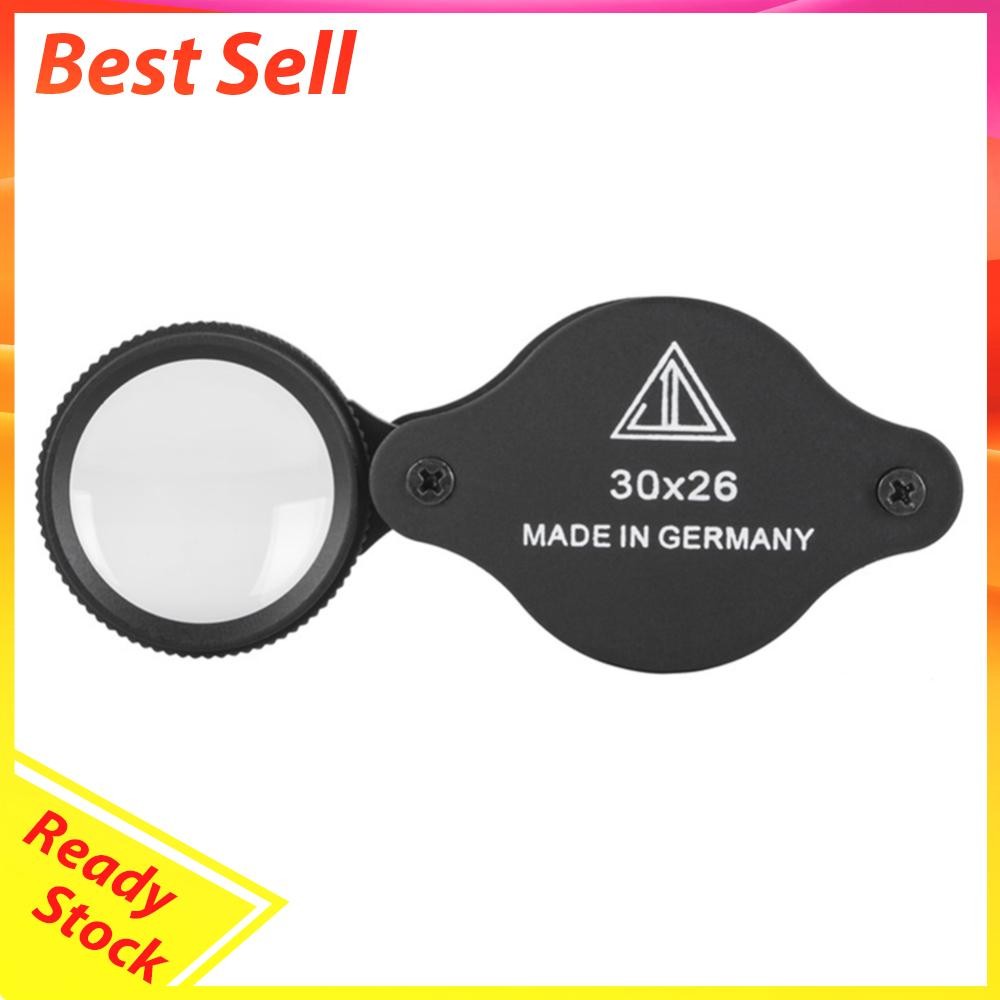 Portable Folding Magnifier 30X Pocket Magnifying Glass Reading Jewllery ...