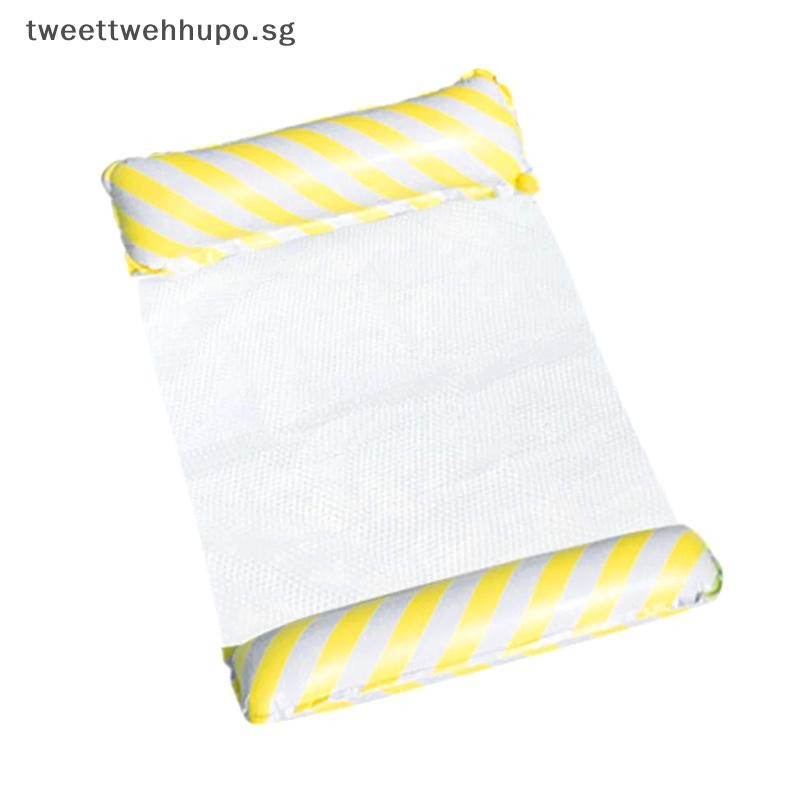 TWE Foldable Floating Water Hammock Float Lounger Inflatable Pool Mat ...