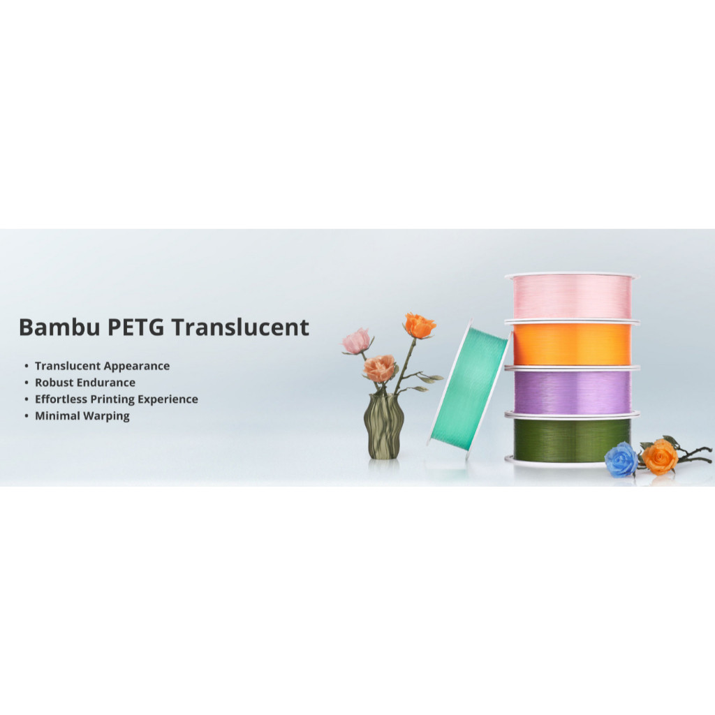 [SG Stock] Original Bambu PETG Translucent Filament | 1kg 1.75mm ...