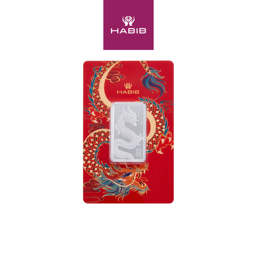 HABIB Year of The Dragon 2024 | 1oz 999.9 Silver Bar (Dragon ...