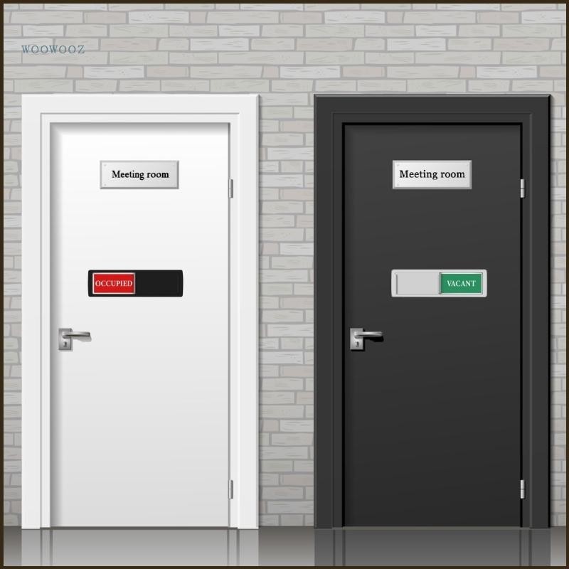 WOOW Easy to Use Sliding Door Sign Occupied Vacant Door Signs Know When ...