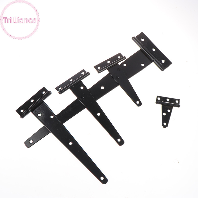 Trillionca Black Paint T Shape Triangle Hinge Cabinet Shed Door Gate ...