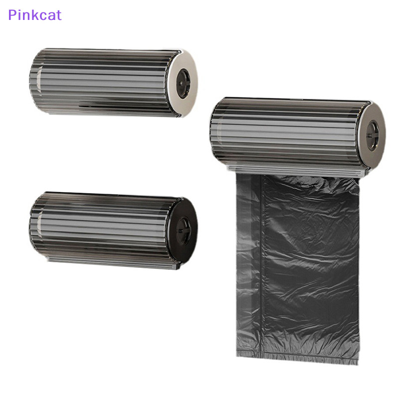 Pinkcat Trash Bags Storage Box Wall Mounted Kitchen Bathroom Plastic ...