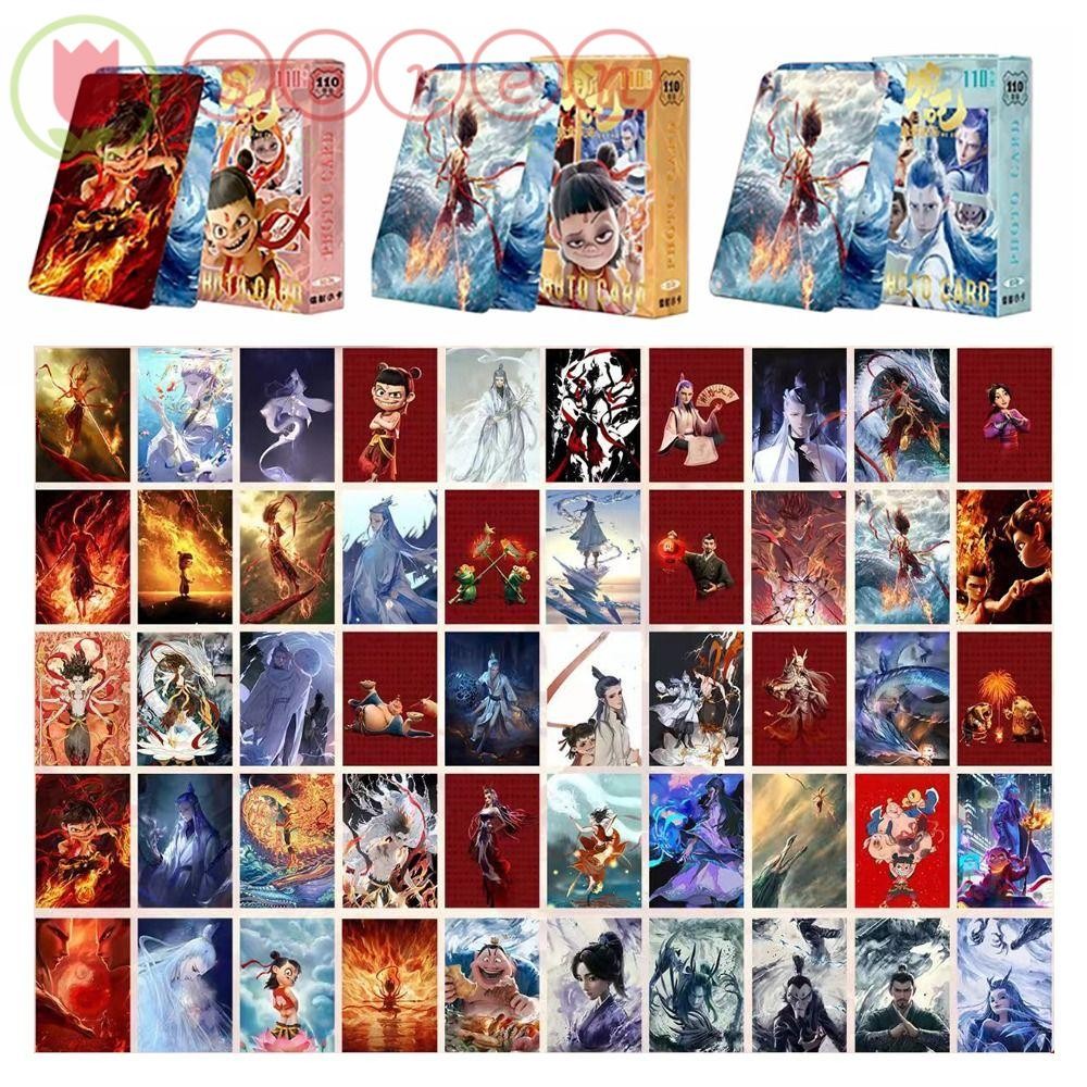 SOREN 55Sheets/Box NeZha2 Photocards, Movie Peripherals Cartoon NeZha2 ...