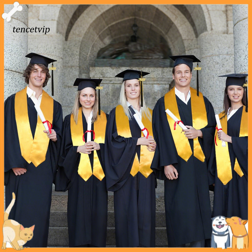 Vip Simple Graduation Gown Elegant Graduation Gown 3-piece Graduation ...