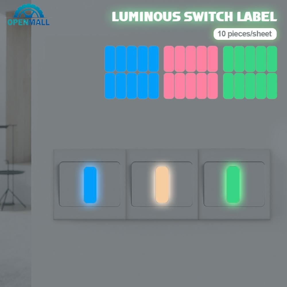 OPENMALL Glow in the Dark Switch Button Label Sticker DIY Luminous ...