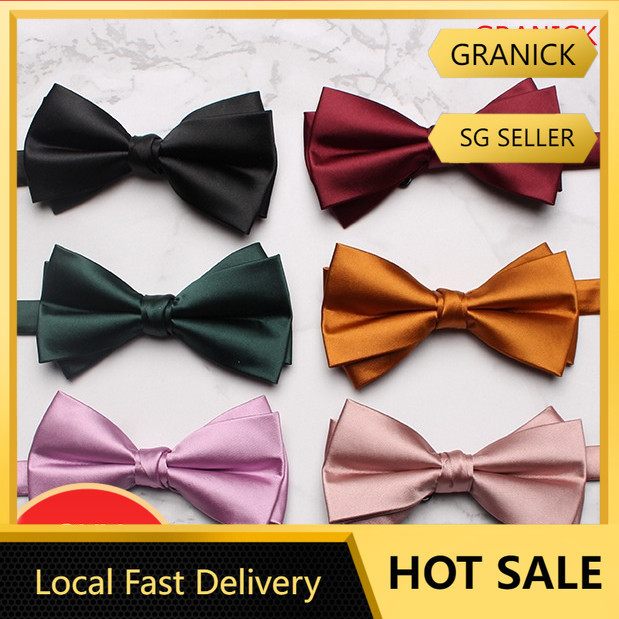 10133 Solid color bow tie for men and women's banquet performance, suit ...