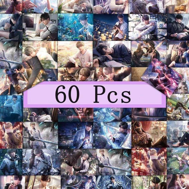 60Pcs/Set 3D Game Love and Deepspace Stickers 3D Game Love and ...