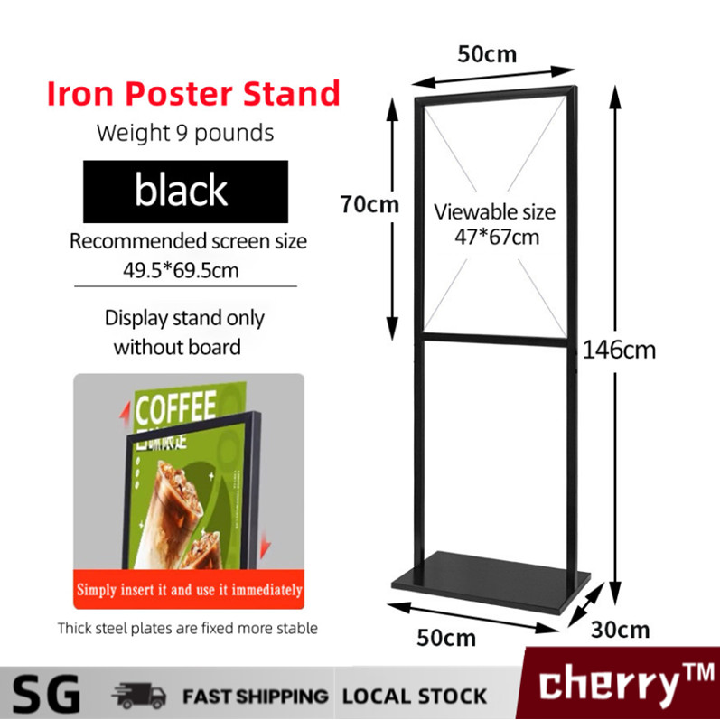 [SG stock]cherry™ Billboard Display Card Display Stand Vertical Floor ...