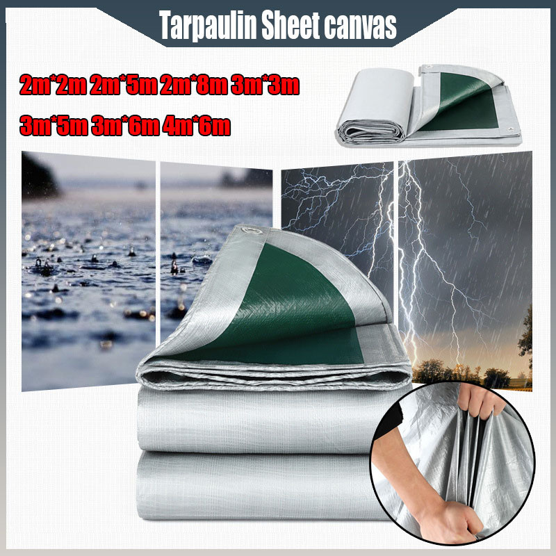 Sheet canvas Canopy Sunshade Insulation Tarp Waterproof Canopy Outdoor ...