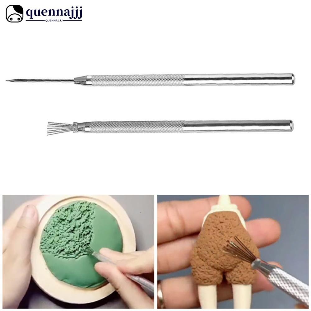 QUENNA Pottery Texture Tool 7 Pin Needle Pen Ceramics Feather Tools ...
