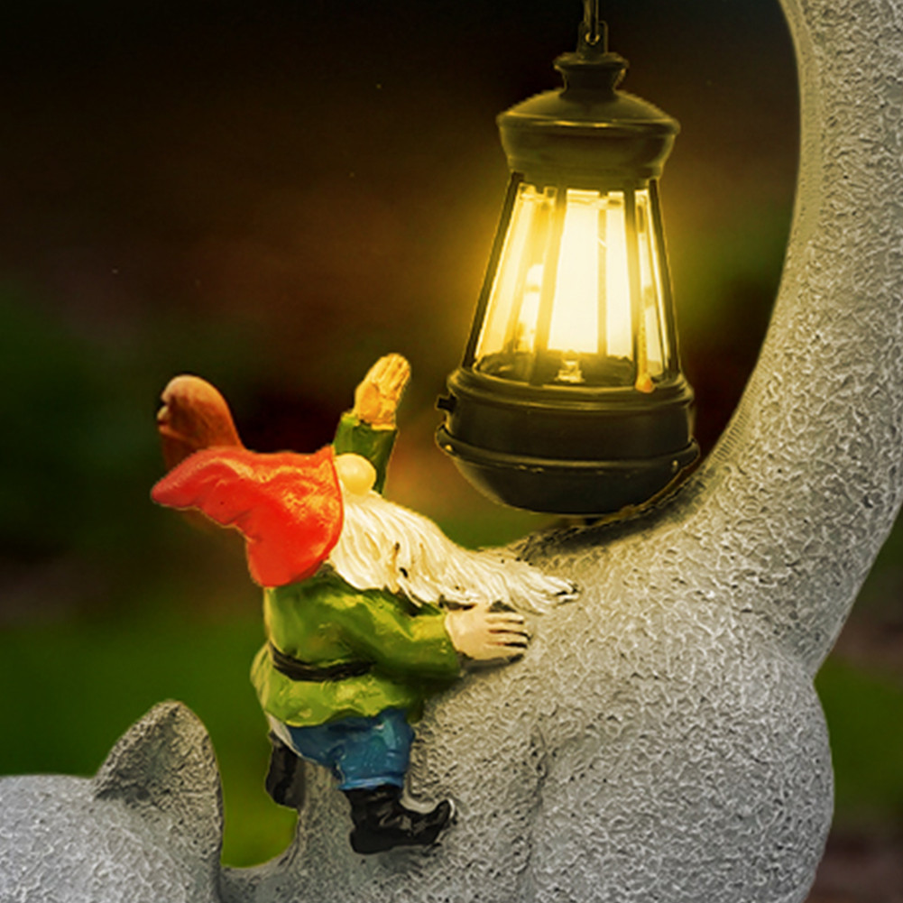 Solar Garden Statue Cat Figurine with Solar-Powered LED Light Lawn ...