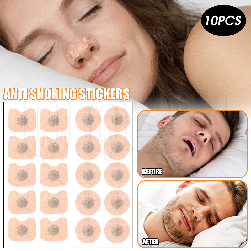 10Pcs Magnetic Nasal Breathing Dilators - Anti Snoring Stickers - Self ...