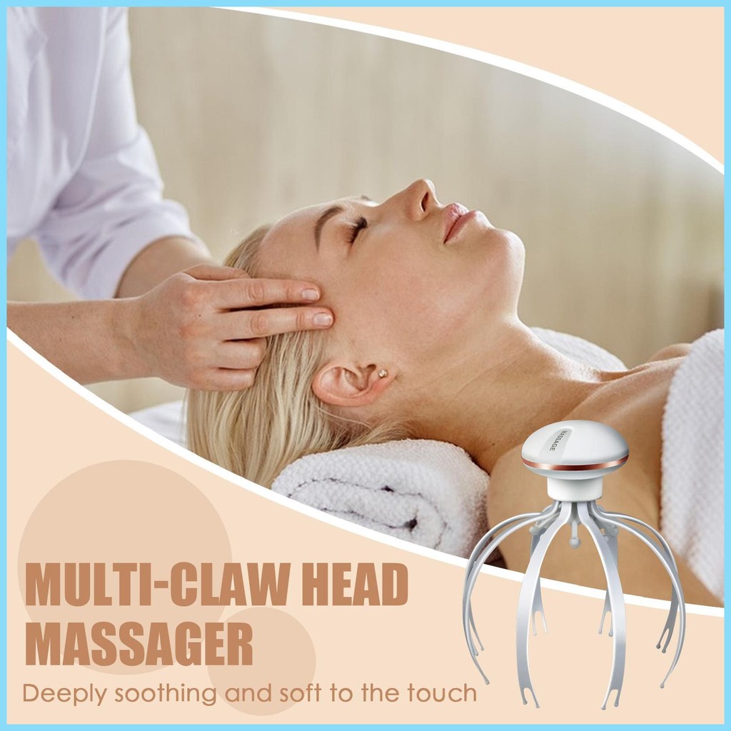 Octopus Head Massager Electric Scalp Scruncher Stress Relax ...