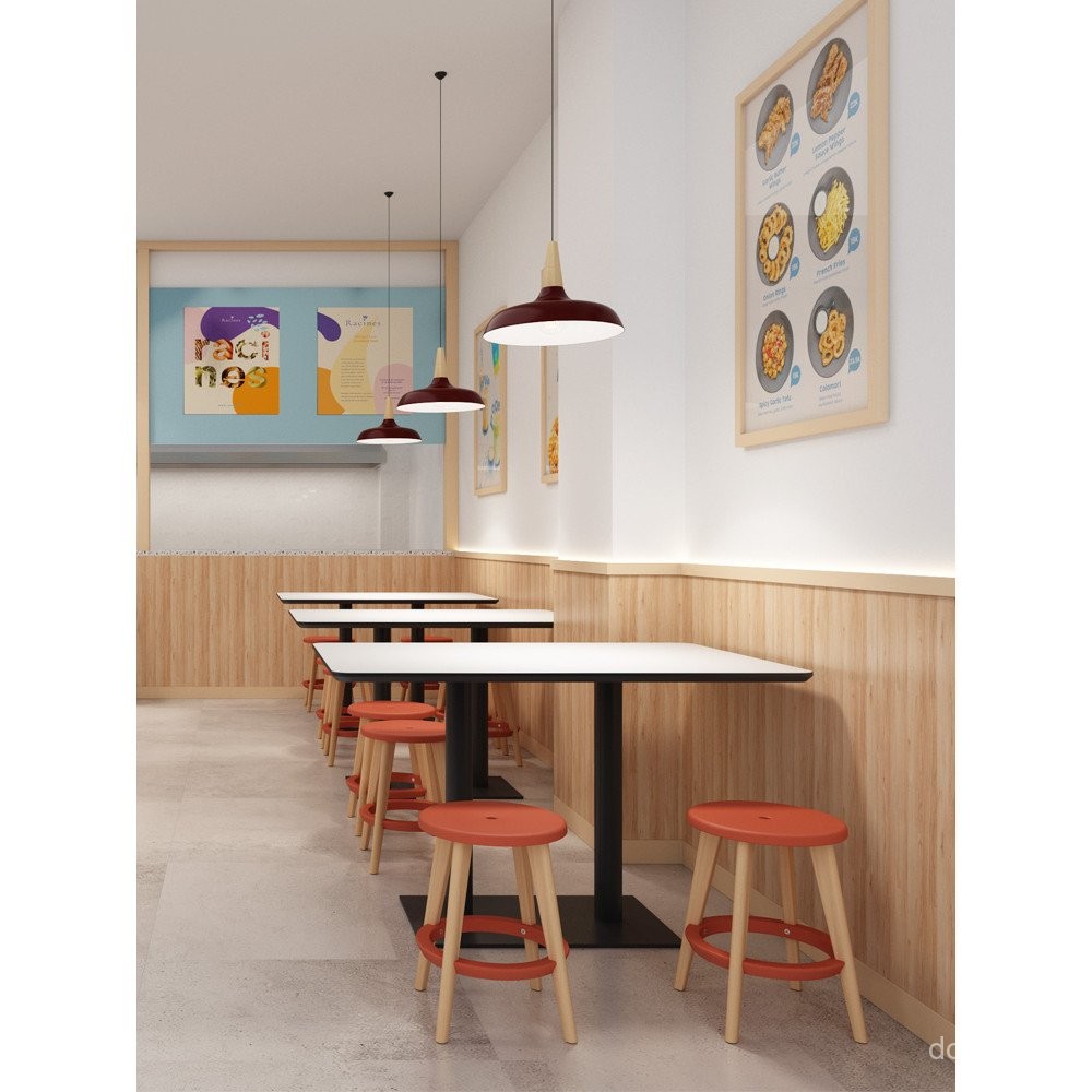 Morikawa Furniture Dining Stool Restaurant Stool McDonald's KFC Burger ...