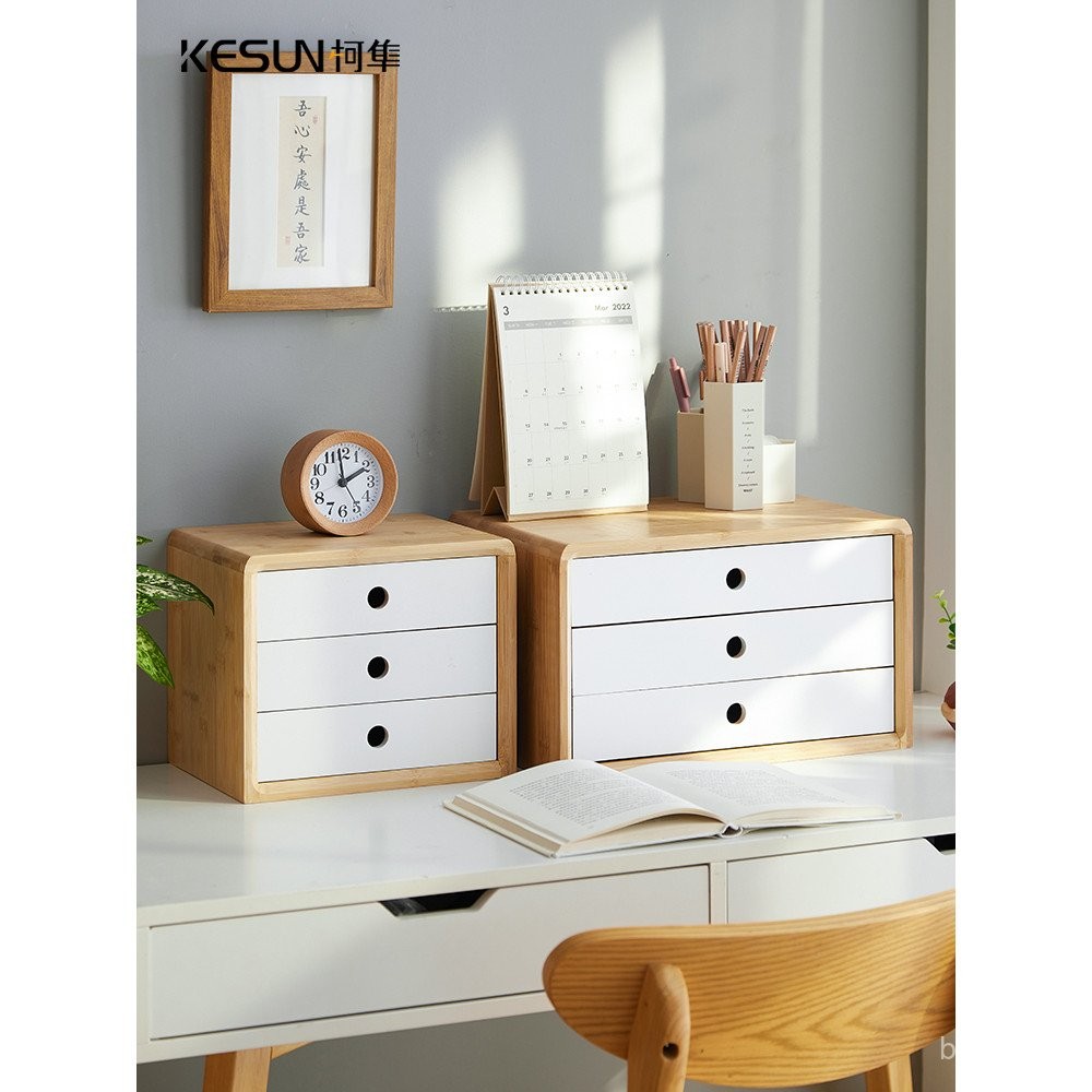 Desktop Storage Cabinet Drawer Style Office Desk Organizer Multi-layer ...