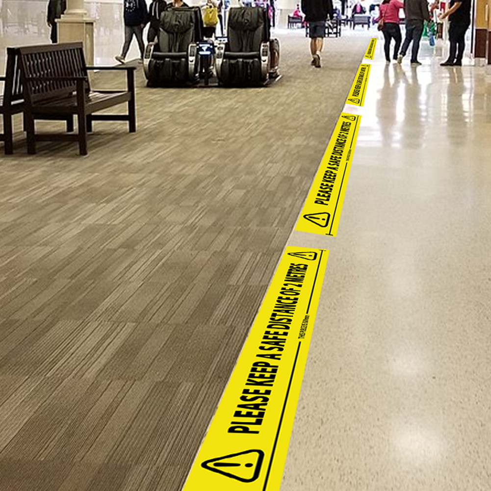 EAS-1 Roll "Please Keep A Safe Distance Of 2 Meters" Isolation Mark ...