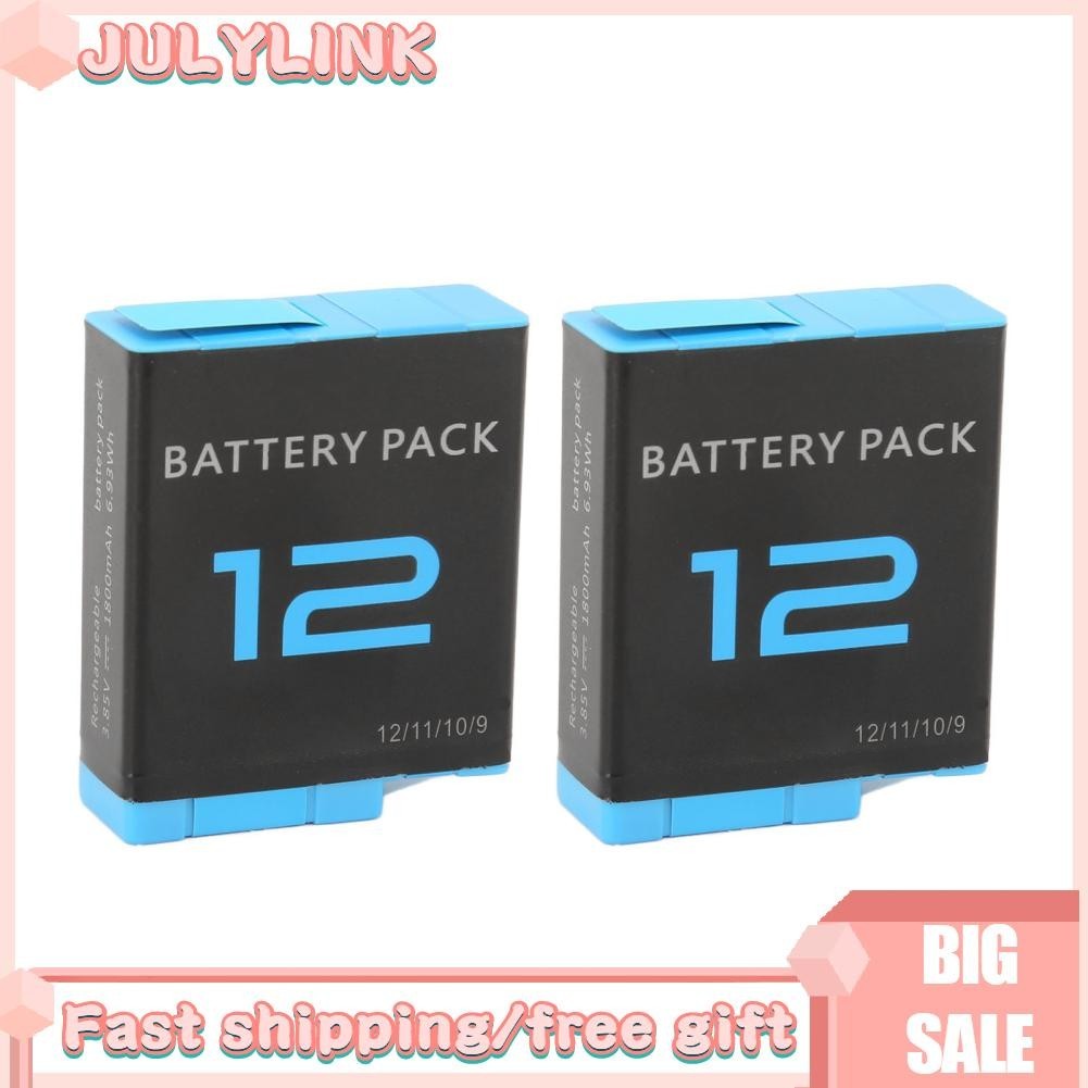 Camera Replacement Battery 1800mAh Rechargeable Lithium Ion 2pcs ...