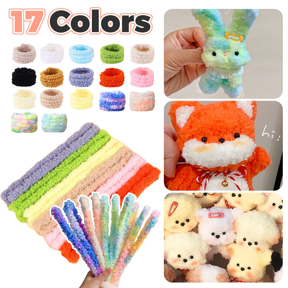 New Plush Rabbit Twist Stick Creative Chenille Stem Fluffy Wire Diy ...