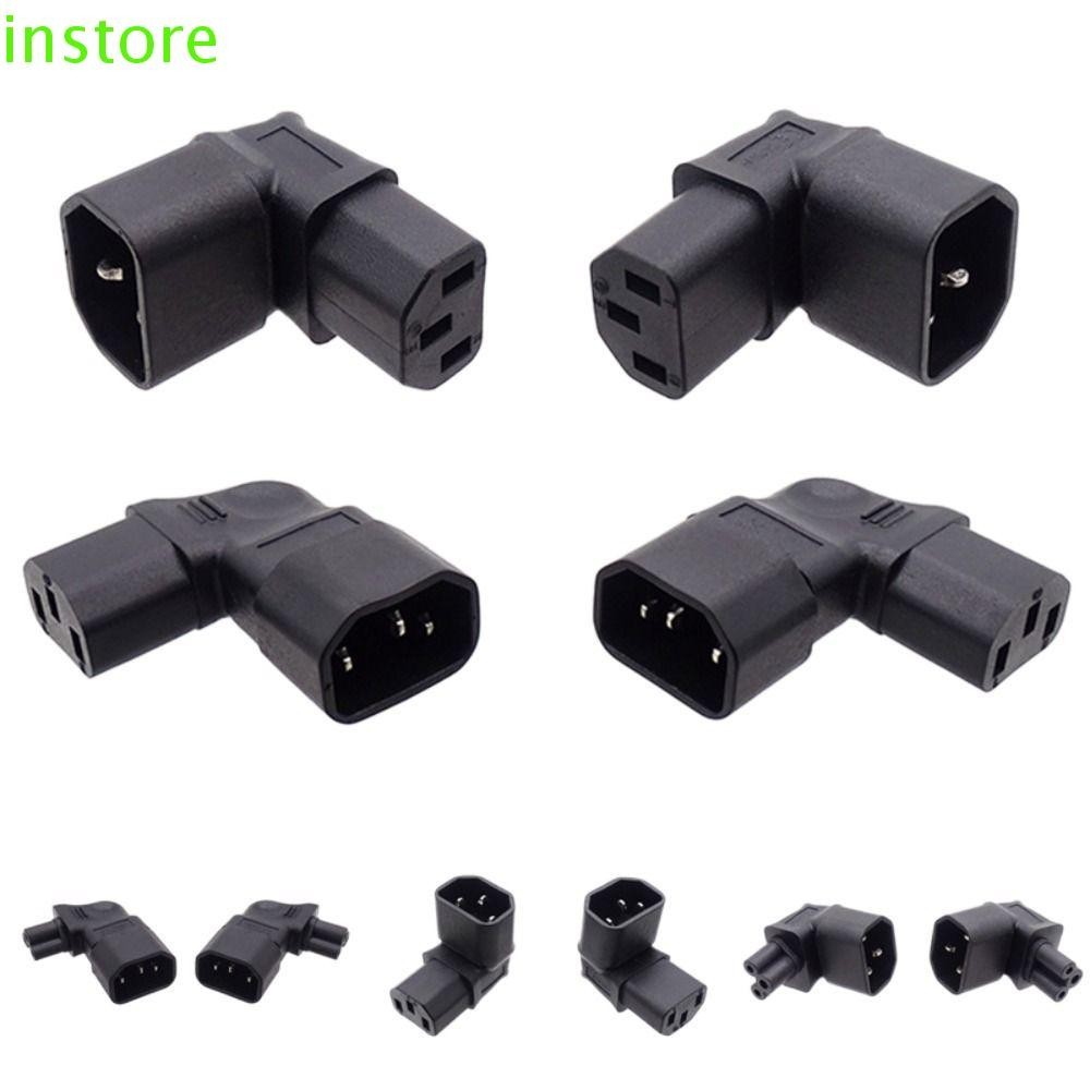 INSTORE Power Adapter Male To Female C13 Female 10A 3Pin Corner Plug ...