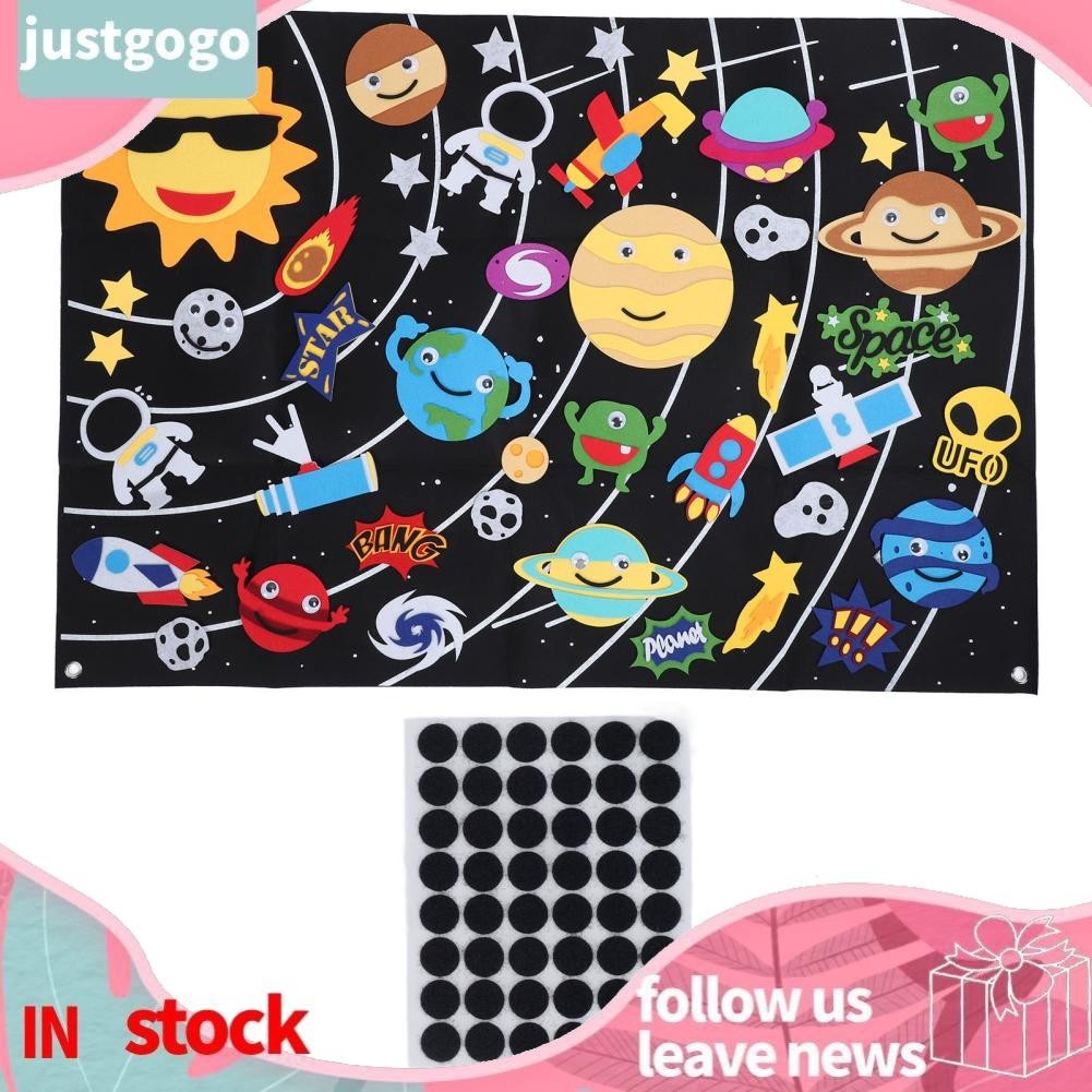 Justgogo DIY Solar System Planets Felt Board 3D Outer Space Story Study ...