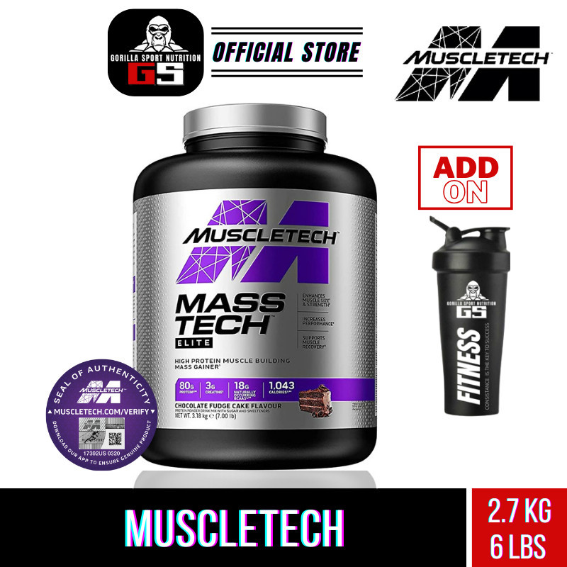 Muscletech Masstech 100% Authentic Mass Elit Mass Gainer Muscle ...