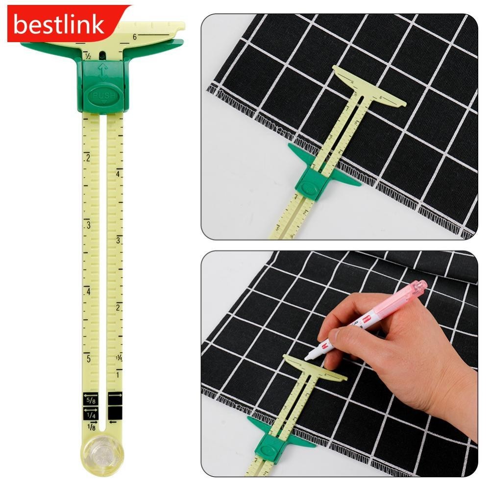 BESTLINK 5-in-1 Multi-functional Sliding Gauge Measuring Sewing Tool ...