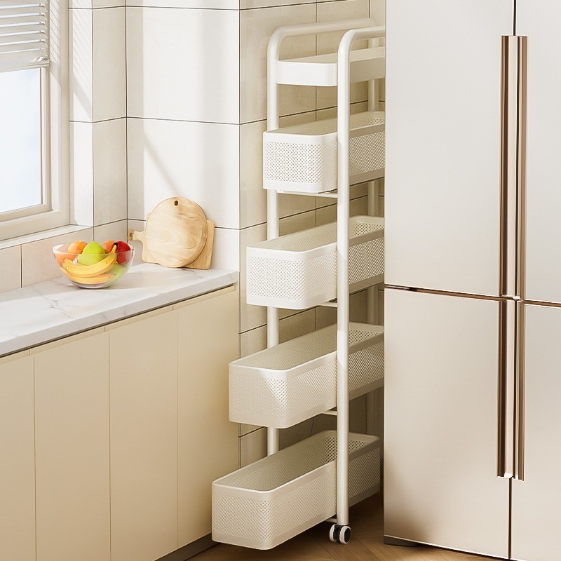 [48H Shipping] Stainless Steel Kitchen Gap Storage Rack Refrigerator ...