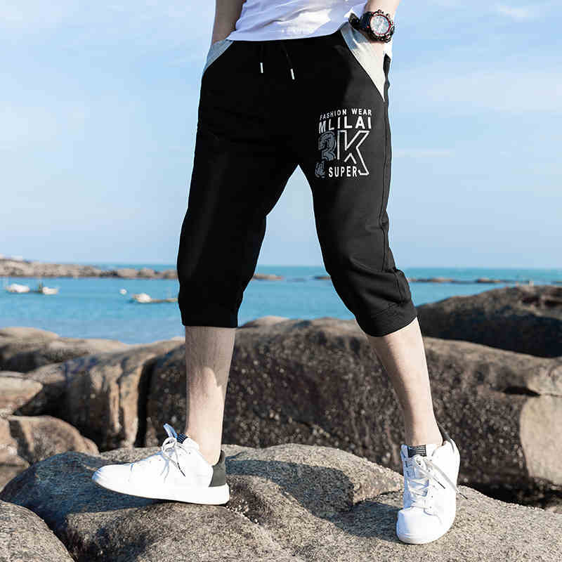 Cotton Three Quarter Pants Basic Men 3 Quarter Pants fashion Shorts 4 ...