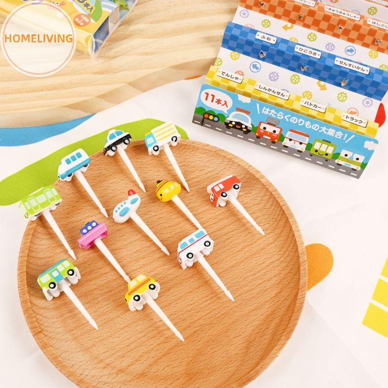 homeliving Car Airplane Food Fruit Pick Fork Food Grade Plastic Mini ...