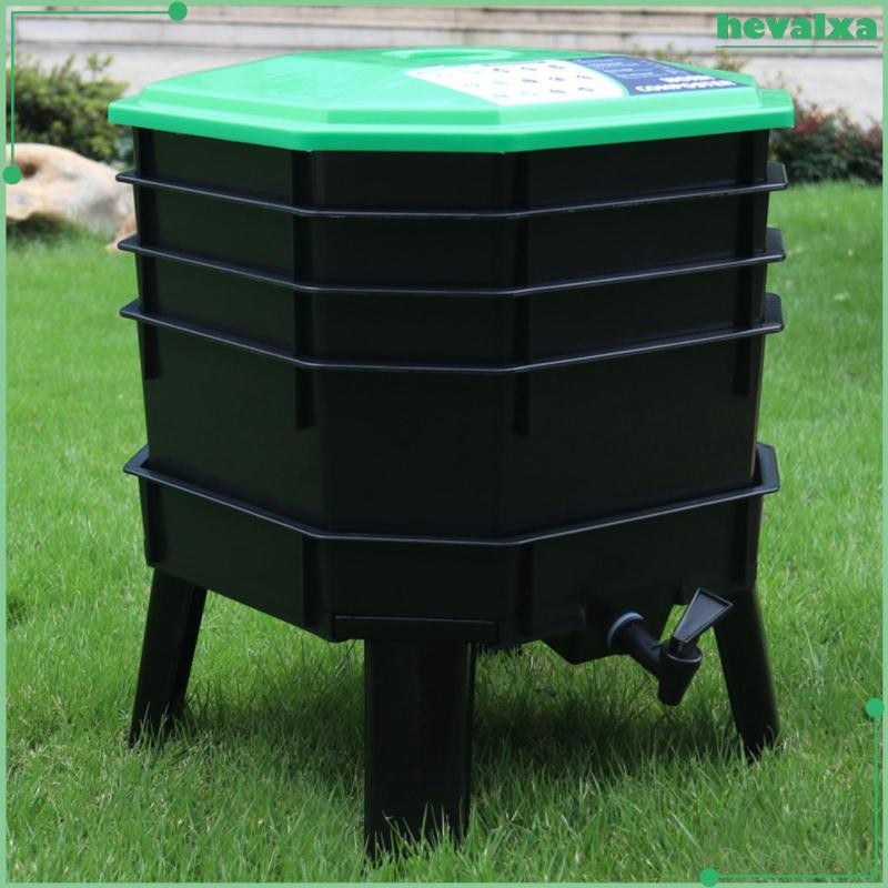 [Hevalxa] Compost Bin 4 Tray Composter Composting System Efficient ...