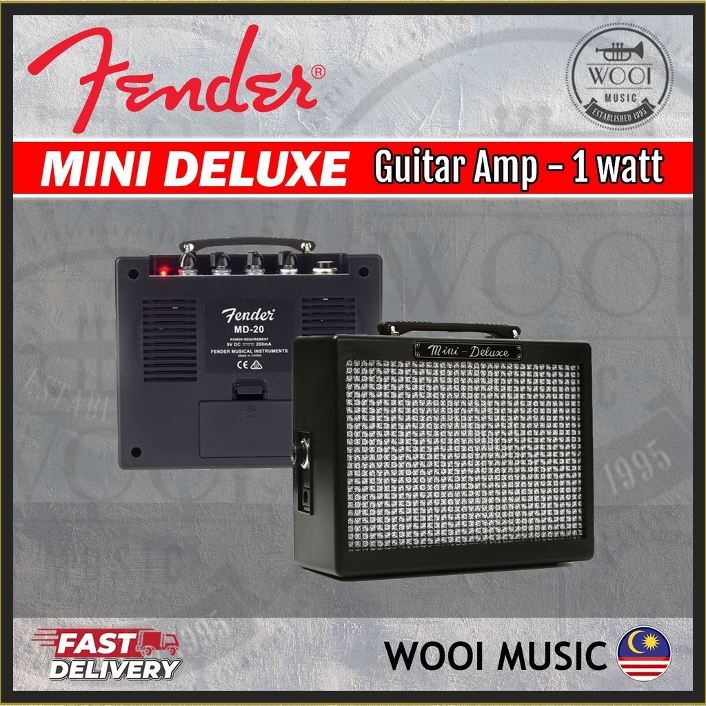 Fender Mini Deluxe Guitar Amplifier, Black (1 Watt) | Shopee Singapore