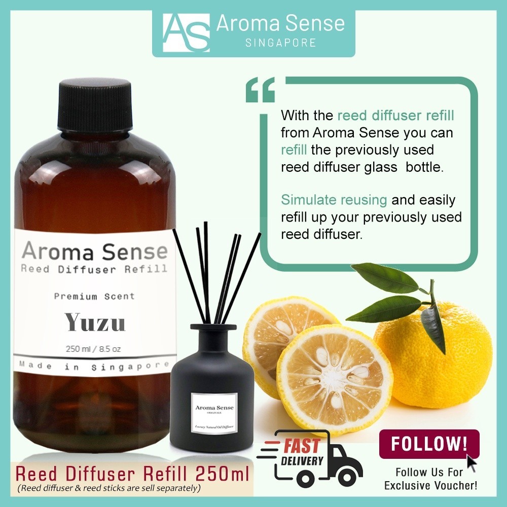 Aroma Sense Yuzu Scent Reed Diffuser Refill (250ml) | Shopee Singapore