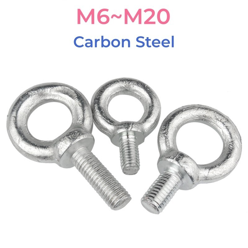 White Zinc Plated Carbon Steel Eye Bolt M6 M8 M10 M12 M14 M16 M18 M20 O ...