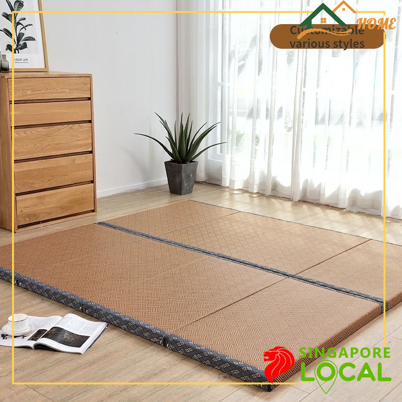 HK Japanese-style Folding Tatami Floor Mat Coconut Palm Mattress ...