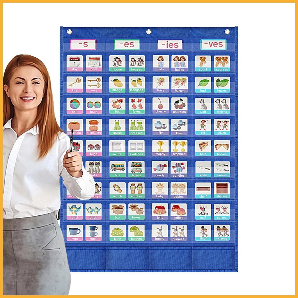 Pocket Charts Singular Plural Pocket Chart Words Card Word Pocket Chart ...