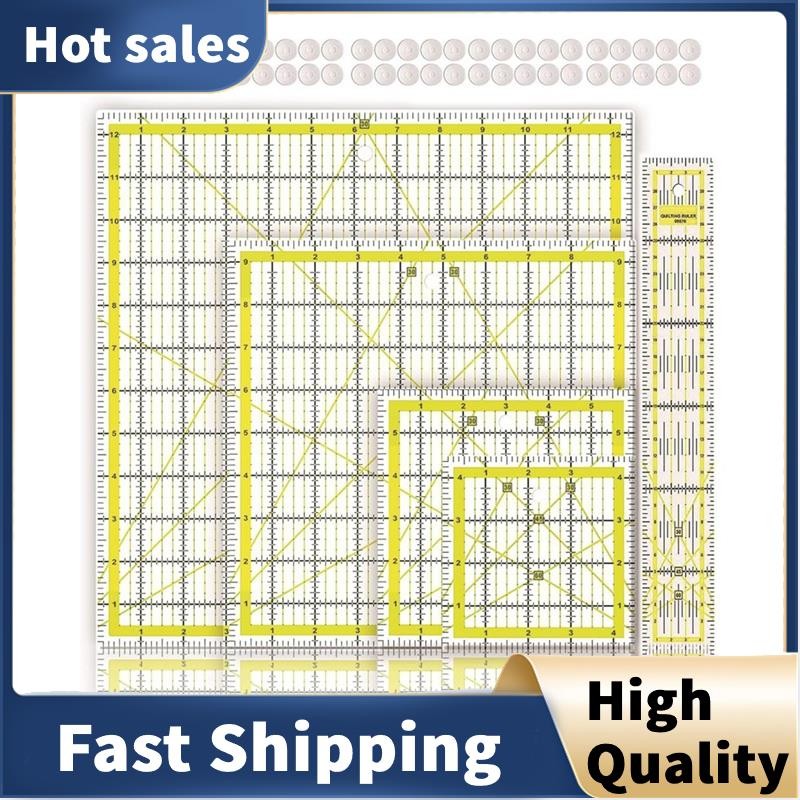 Clear Acrylic Rulers Square Quilting Templates Fabric Cutting Ruler for ...
