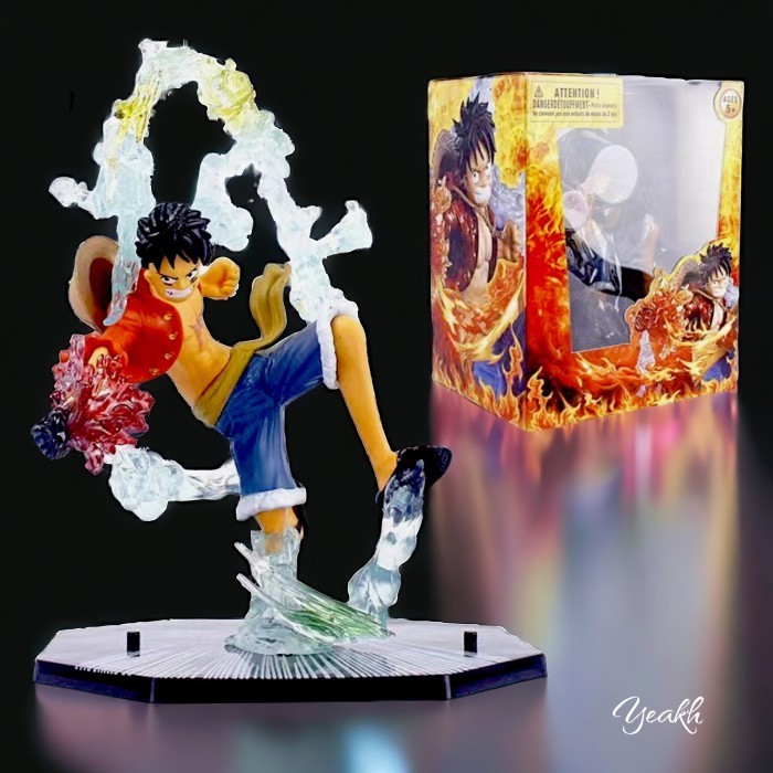 One Piece Luffy Gear 4th Sanji Battle Figure Miniature Statue Display ...