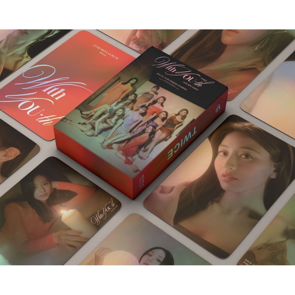 50-55pcs TWICE Photocards Laser Hologram Lomo Cards With You I GOT YOU MISAMO Nayeon Jeongyeon ...