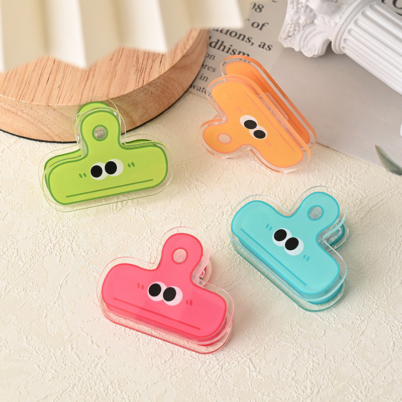 Cute Big Eyes Double-Sided Clip Multifunctional Plastic Handbook Clip ...